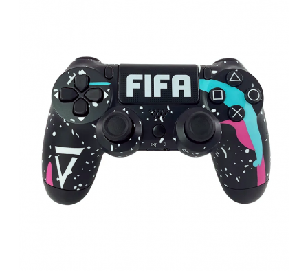 CONTROL PS4 GENER FIFA NEGRO AZUL AMARILLO
